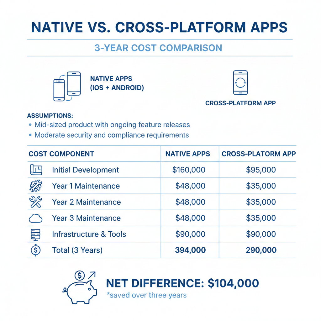 Native vs Cross-Platform App Cost: Decision Guide (2026)